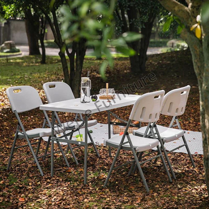 Outdoor Picnic Rectangular Plastic Folding Tables