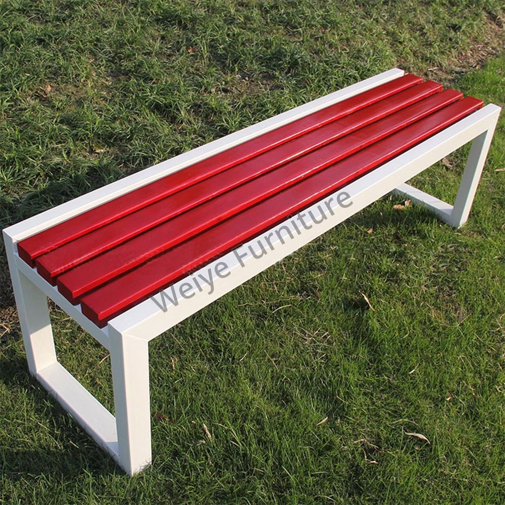 Outdoor Metal and Wood Garden Park Bench