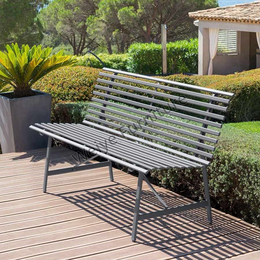 steel park bench