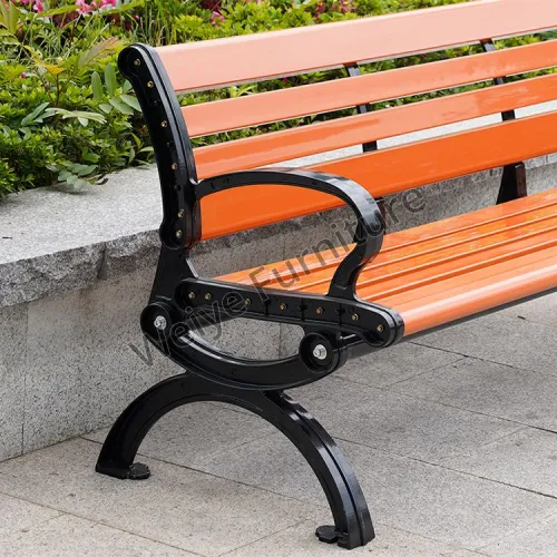 Outdoor Park Street Bench with Armrest and Backrest
