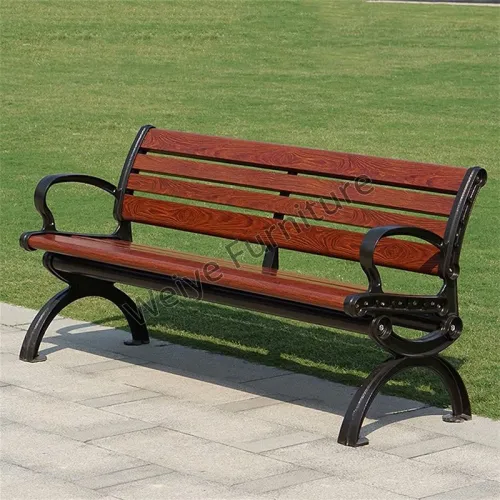 Outdoor Park Street Bench with Armrest and Backrest