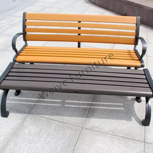 Outdoor Park Street Bench with Armrest and Backrest