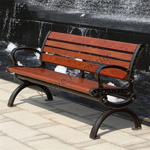 Outdoor Park Street Bench with Armrest and Backrest