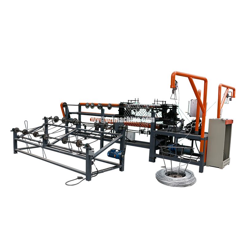 Fully automatic single line chain fence machine