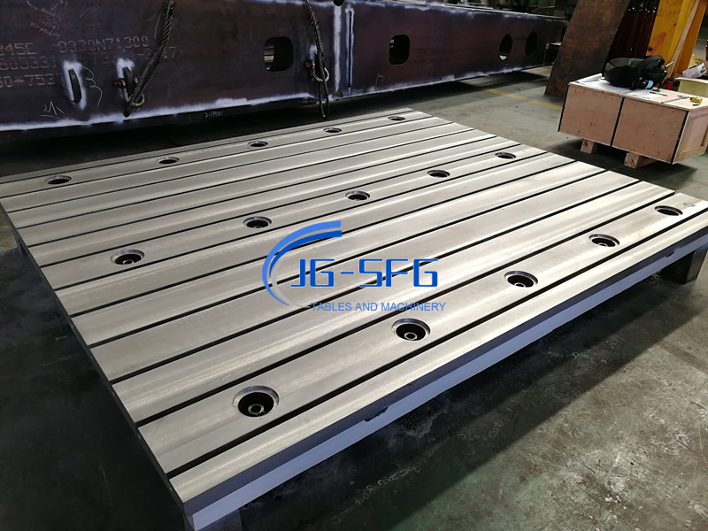 floor tables, cast iron floor table, t-slot floor table