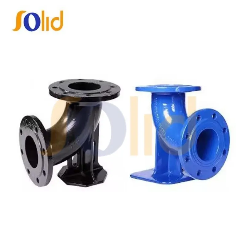 ductile iron double flange duckfoot bend elbow