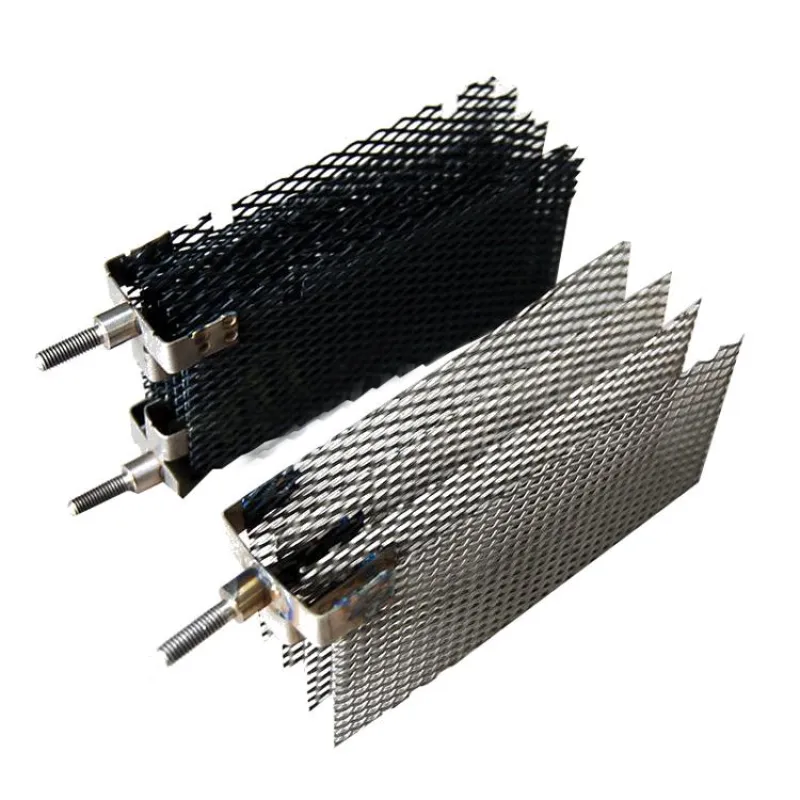 Titanium anode for sodium hypochlorite