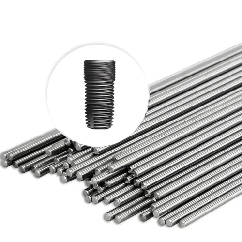 Titanium rods for dental implants