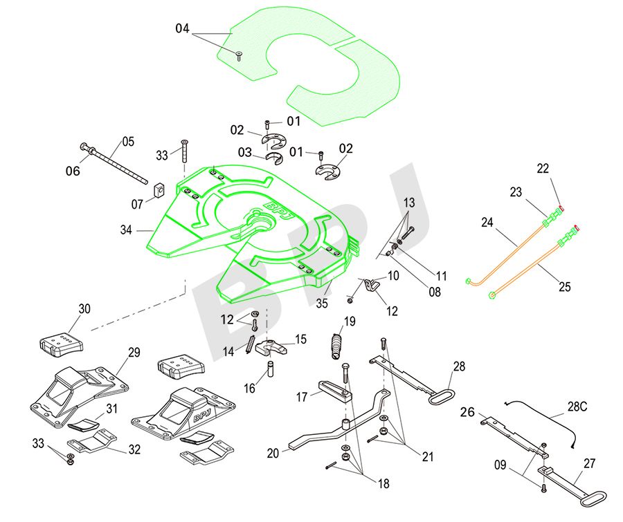Casting jsk fifth-wheel-bp37c semi heavy duty, commercial truck