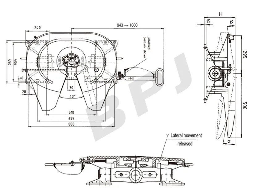Casting jsk fifth-wheel-bp37g semi heavy duty, commercial truck