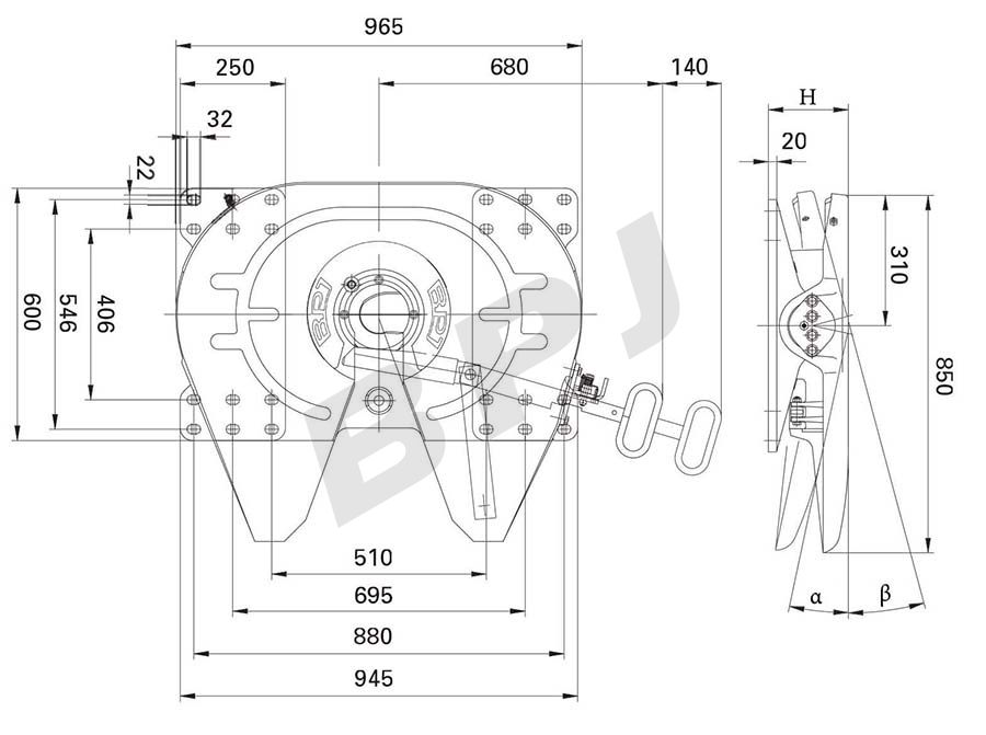 Casting jsk fifth-wheel-bp50 semi heavy duty, commercial truck
