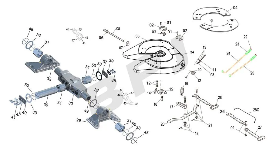 Casting jsk fifth-wheel-bp37g semi heavy duty, commercial truck