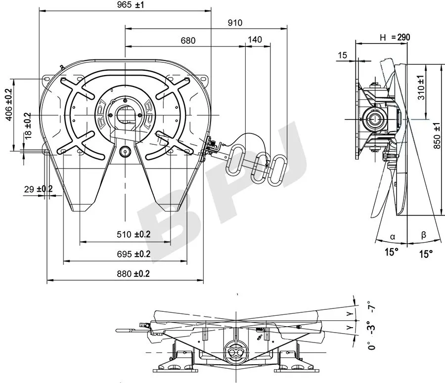 Casting jsk fifth-wheel-bp38g semi heavy duty, commercial truck