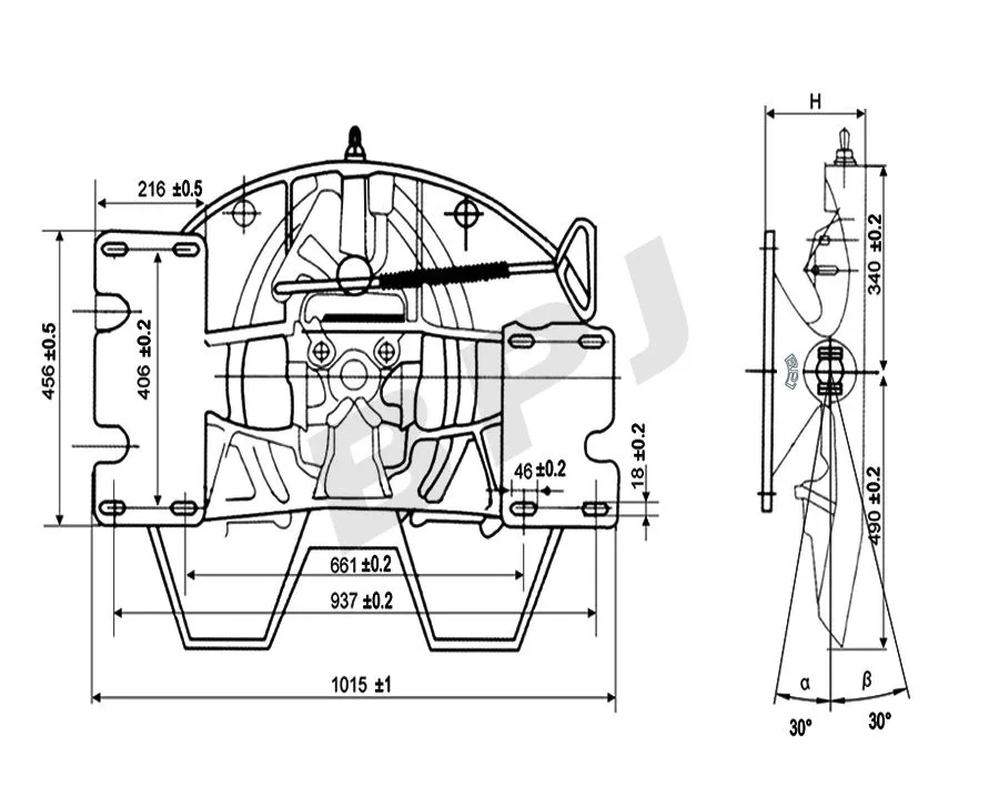 Casting jsk fifth-wheel-bp35w semi heavy duty, commercial truck