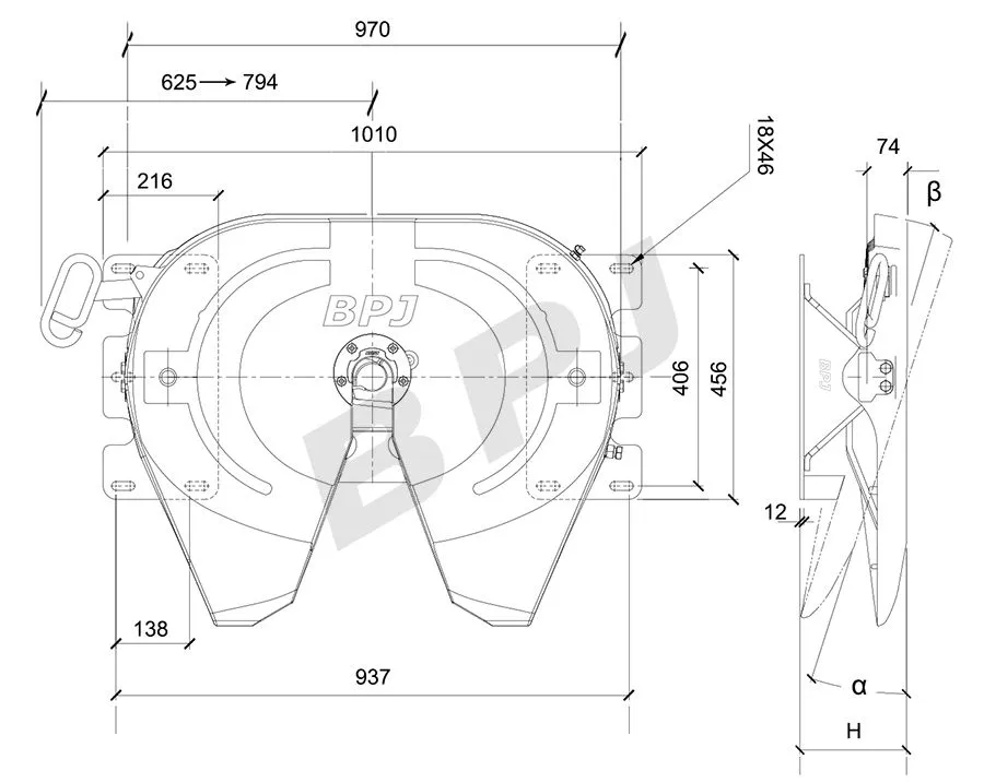 Casting jsk fifth-wheel-bp37u, semi heavy duty, commercial truck