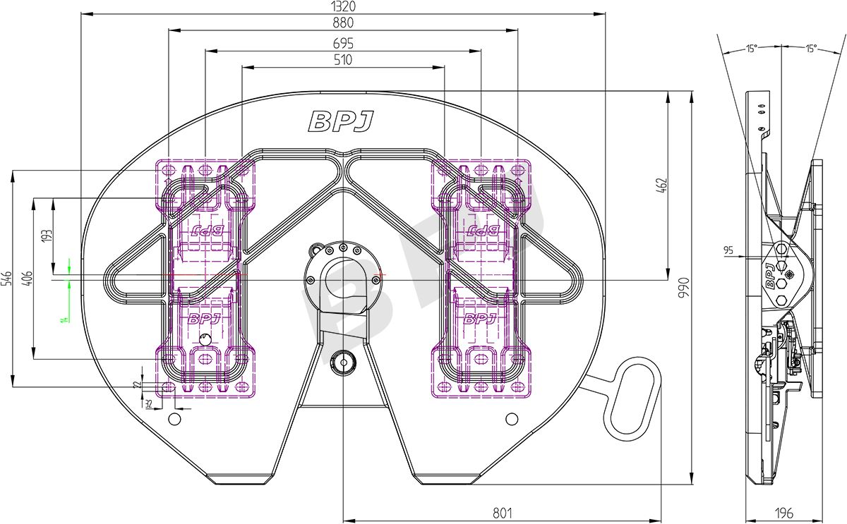 Casting jsk fifth-wheel-bp54 semi heavy duty fifth wheel, commercial truck