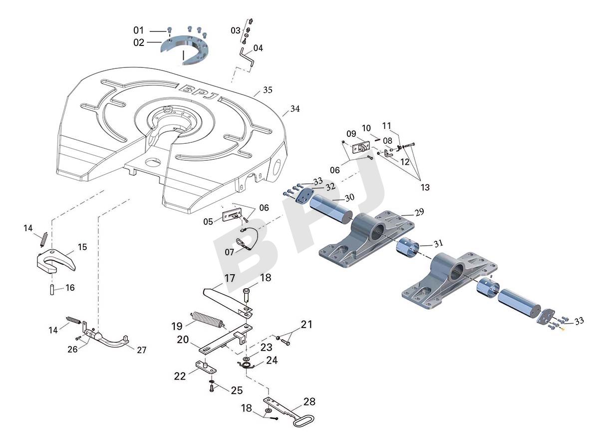 Casting jsk fifth-wheel-bp50 semi heavy duty, commercial truck