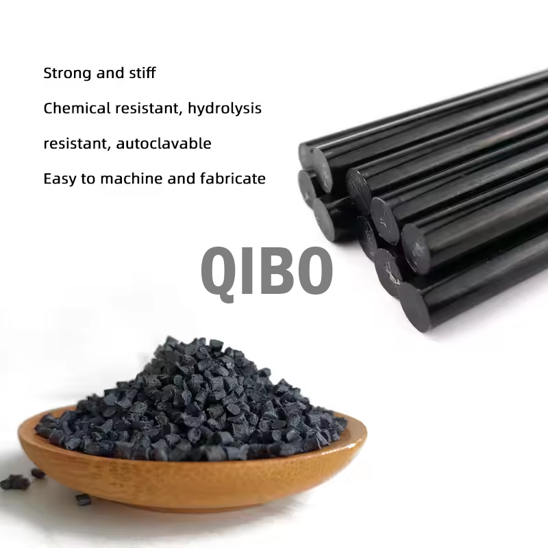 Qibo Black Plastic PEEK Granule for PEEK Rod