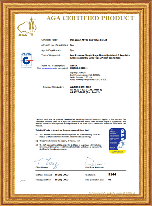 LPG Valve & LPG Regulator & LPG Fittings Factory | ABYDA