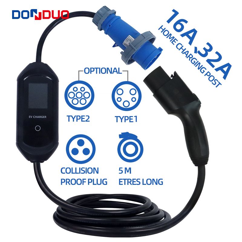 donduo 7kw portable ev charger