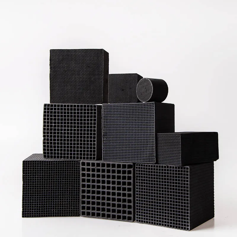 Honeycomb activated carbon for gas purification