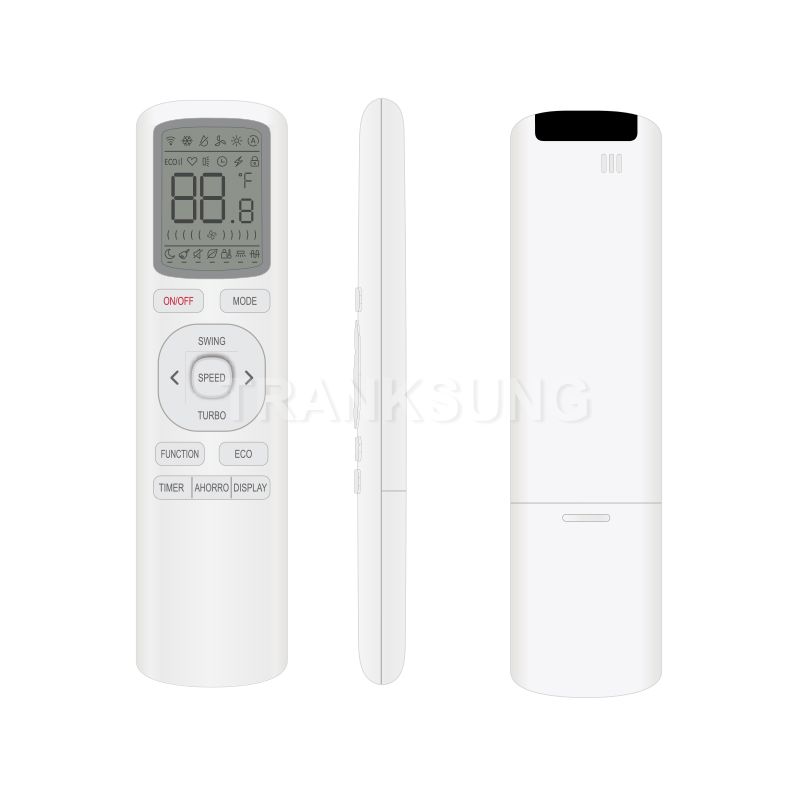 12 keys IR air conditioner remote control with LCD