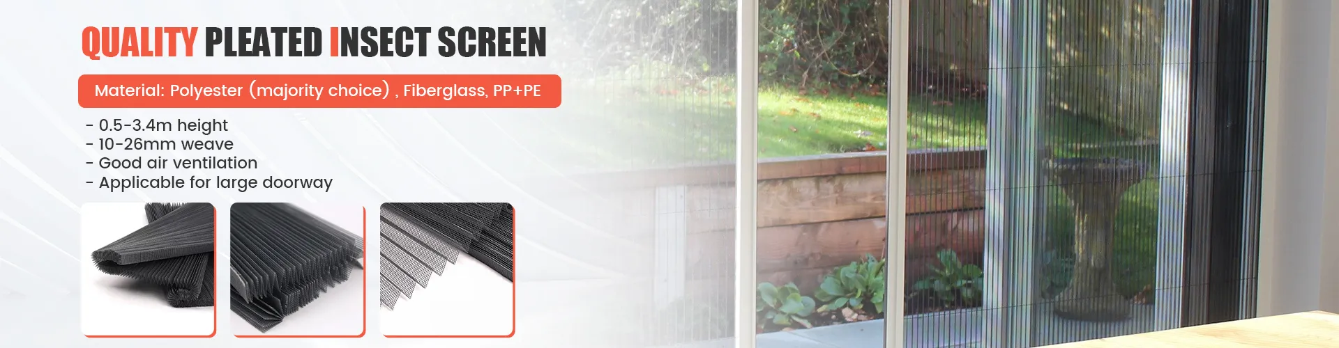Pleated Insect Screen