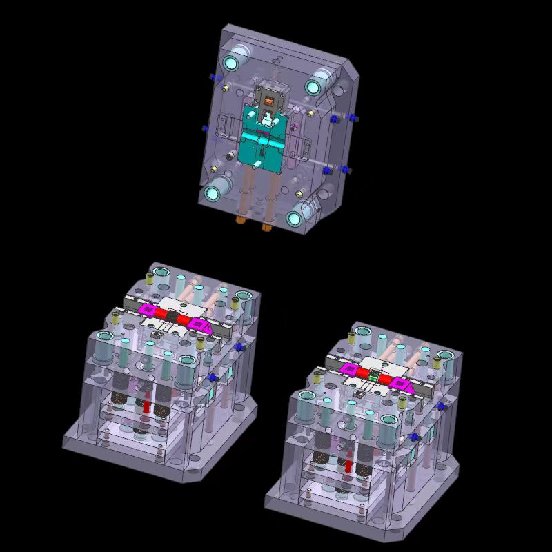 Electronic plug-in injection mold