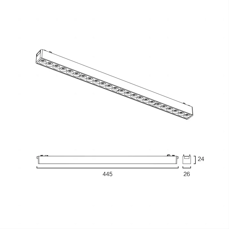 Magnetic Track Line Spotlight - 24W