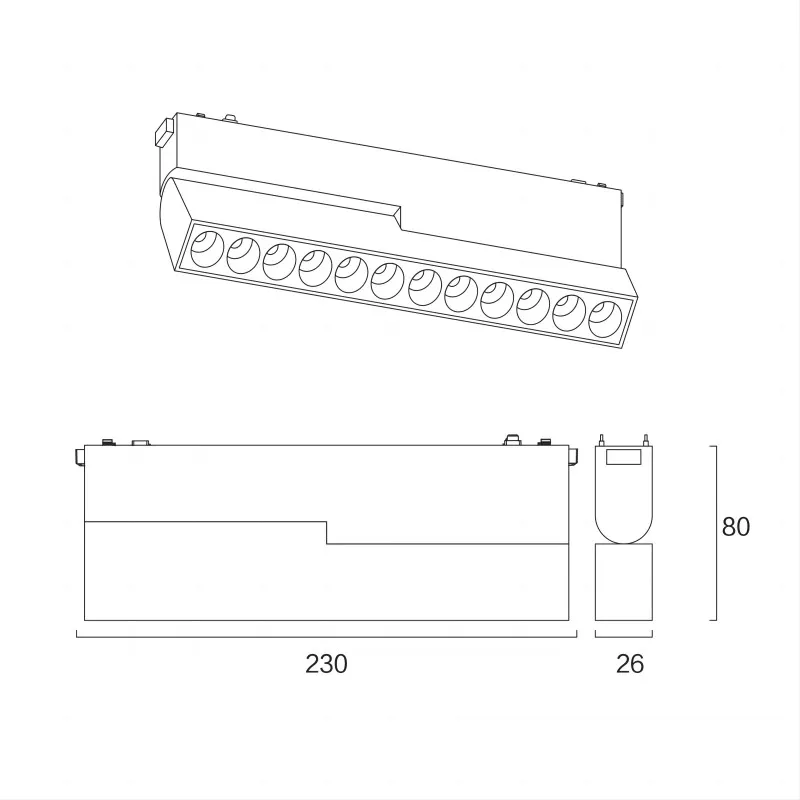 Magnetic Track Folding Spotlight - Z 20W