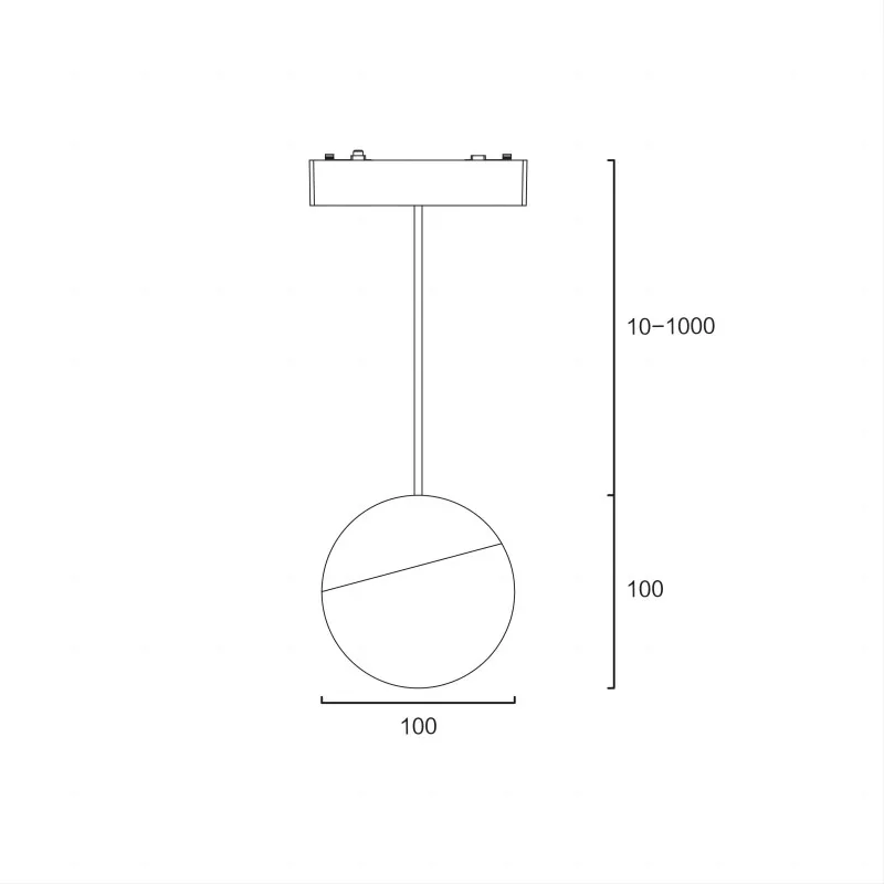 Magnetic Track Spherical Pendant Light - 6W