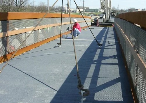 Fiberglass pedestrian bridge