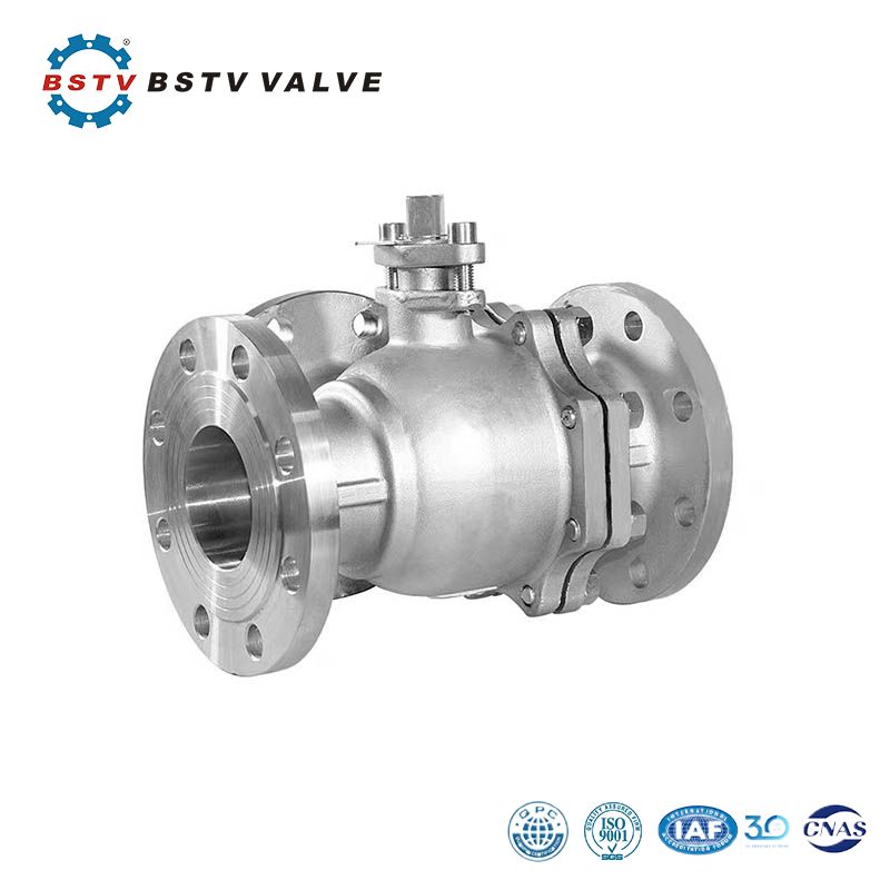 Full Pot 3-Way Flange End Diverter Ball Valve