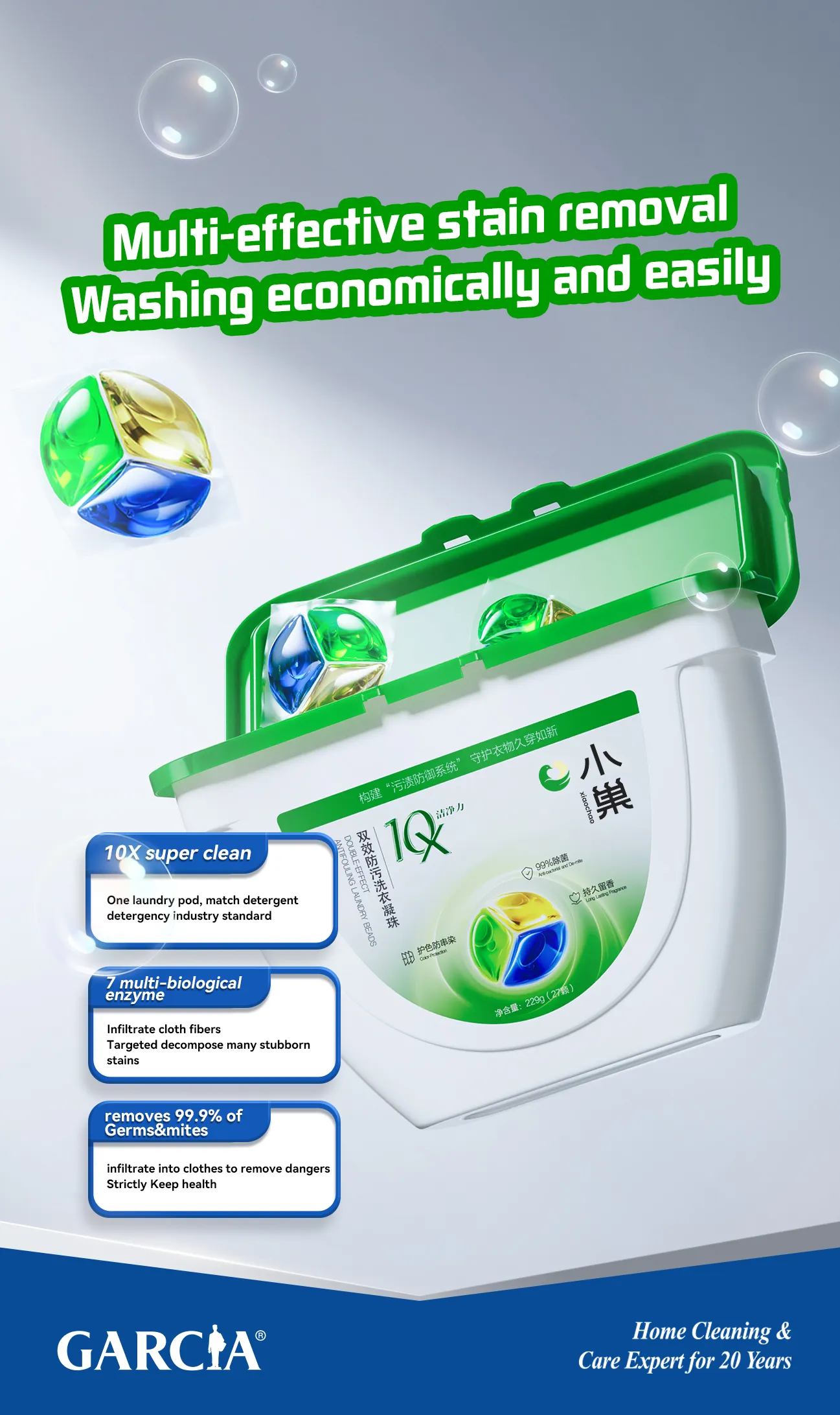 Four Chamber Laundry Gel, keepnig lasting-fragrant