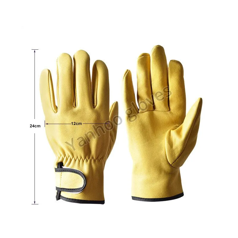 Goatskin Leather Driver Work Gloves