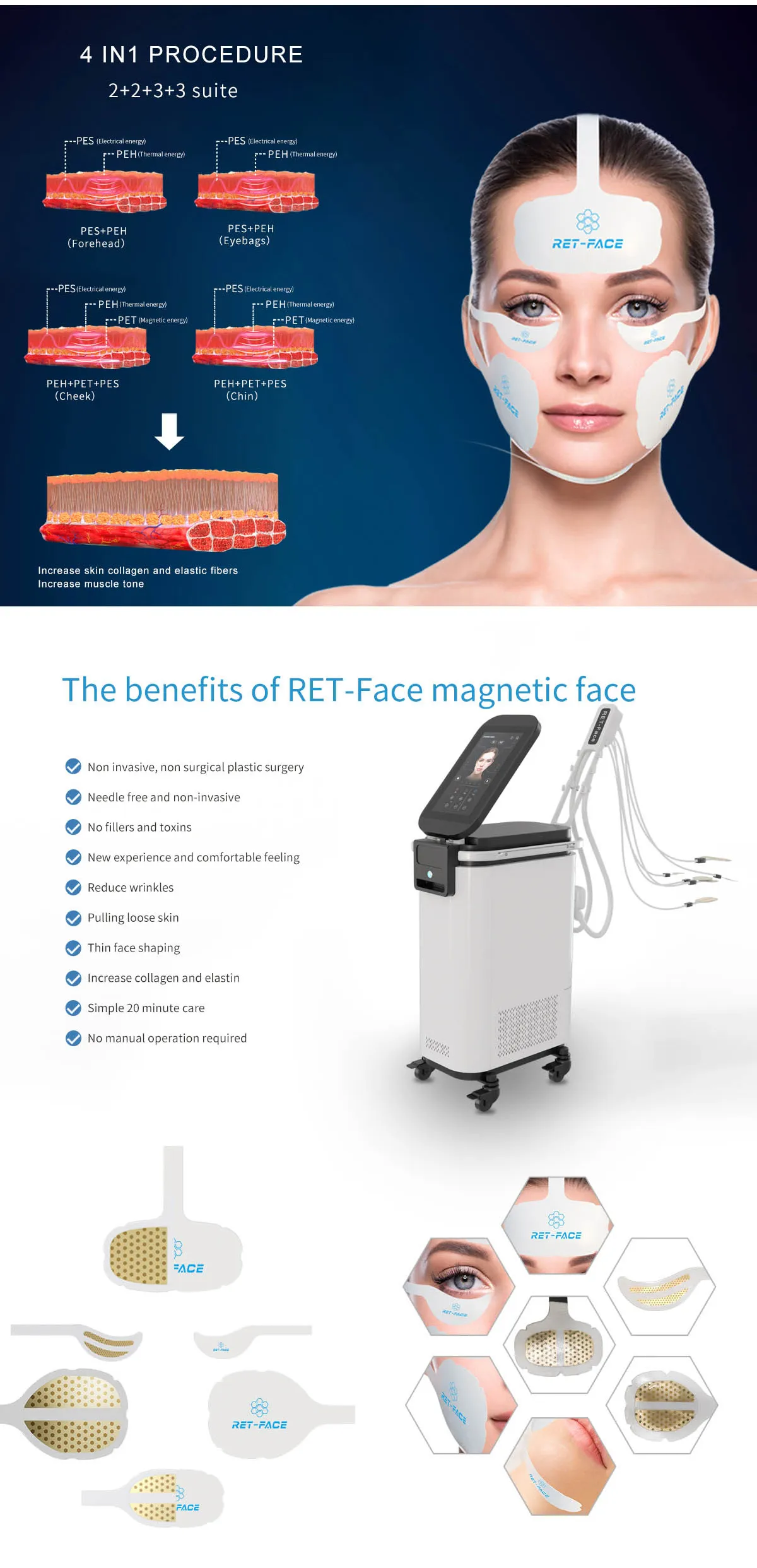 RF EMS PE-Face Muscle Face Machine for Face Care