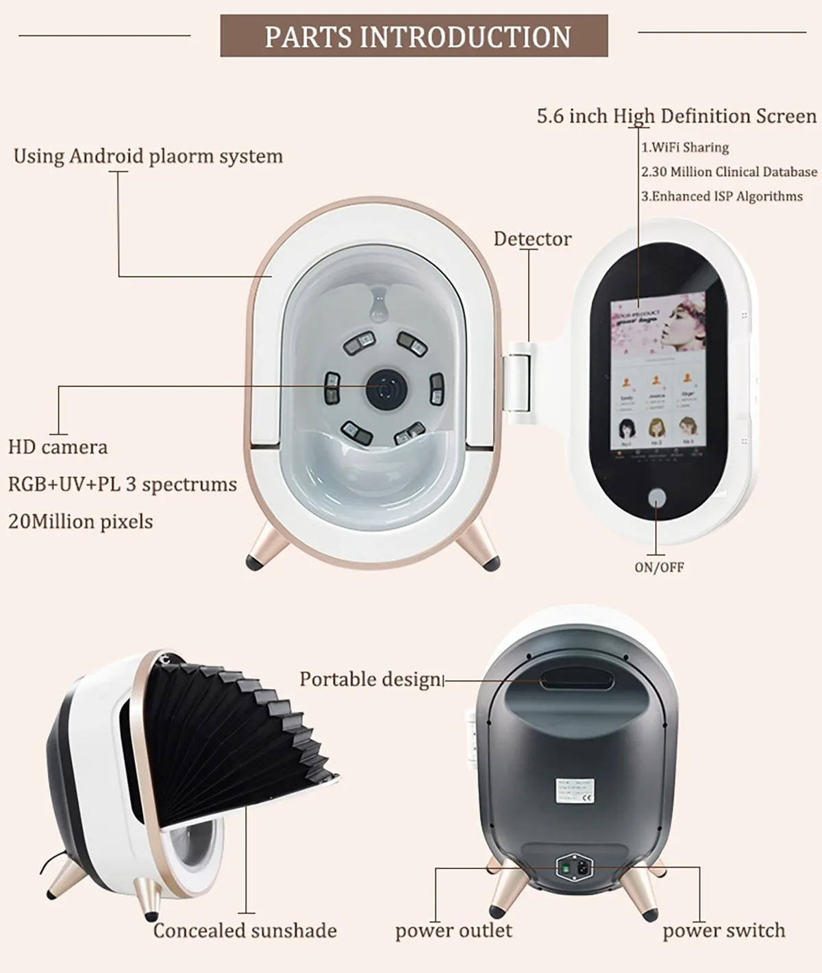 Digital Facial Skin Analyzer Machine