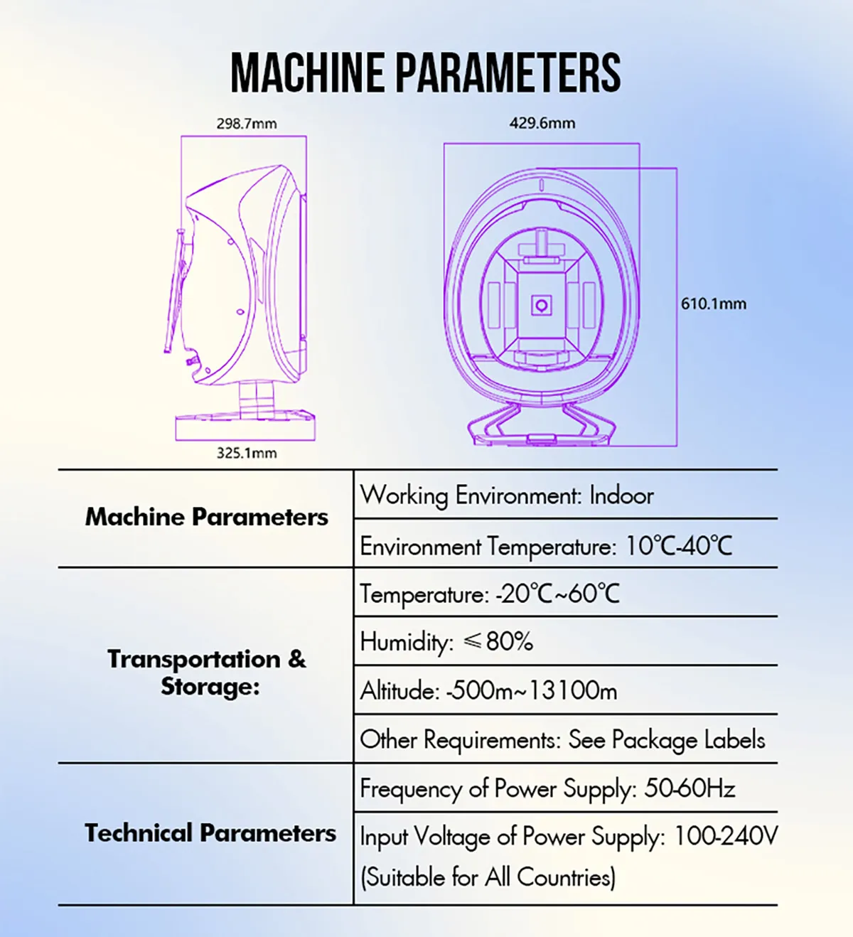 Magic 3D Skin Analyzer Facial Machine