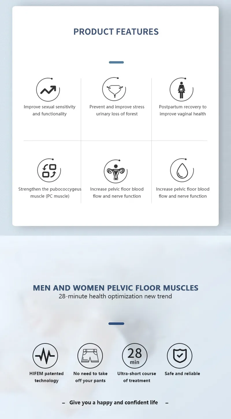 EMS Pelvic Chair Pelvic Floor Muscle Repair Machine