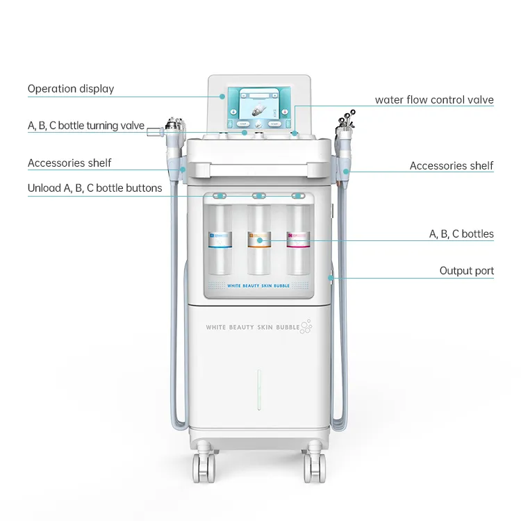 High pressure aqua peeling skin tightening hydro facial machine