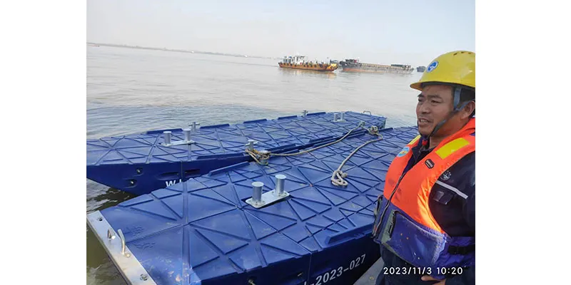 New material float project in the Wuhu Channel of the Yangtze River