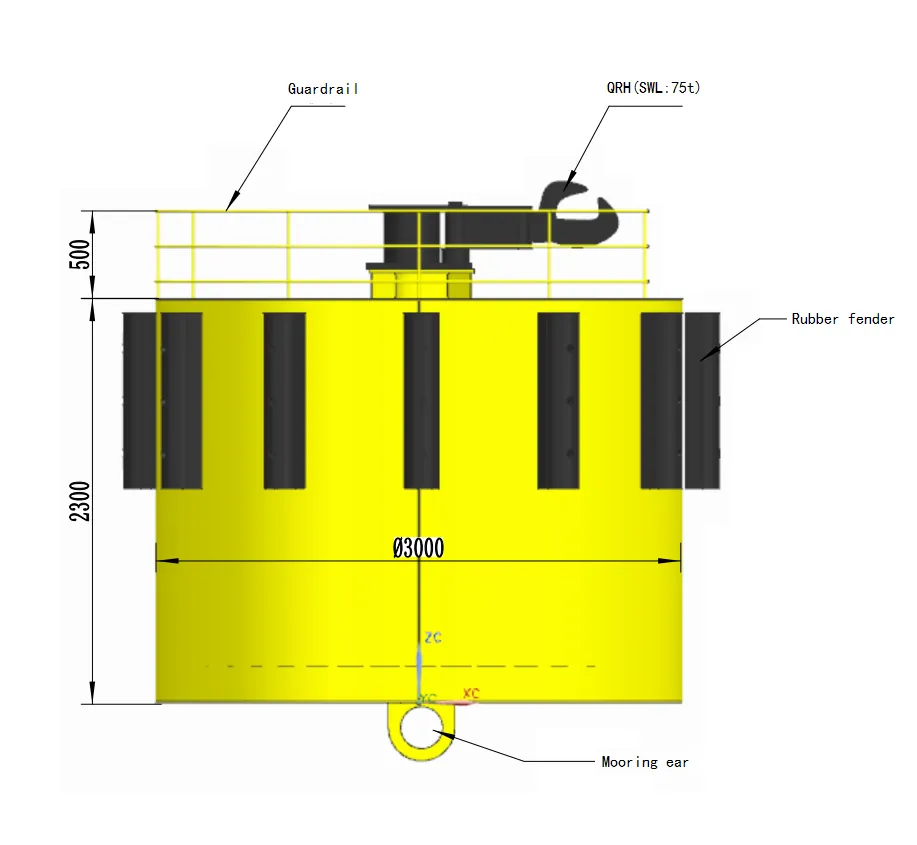 Dia. 3000mm Steel Mooring buoy for sale
