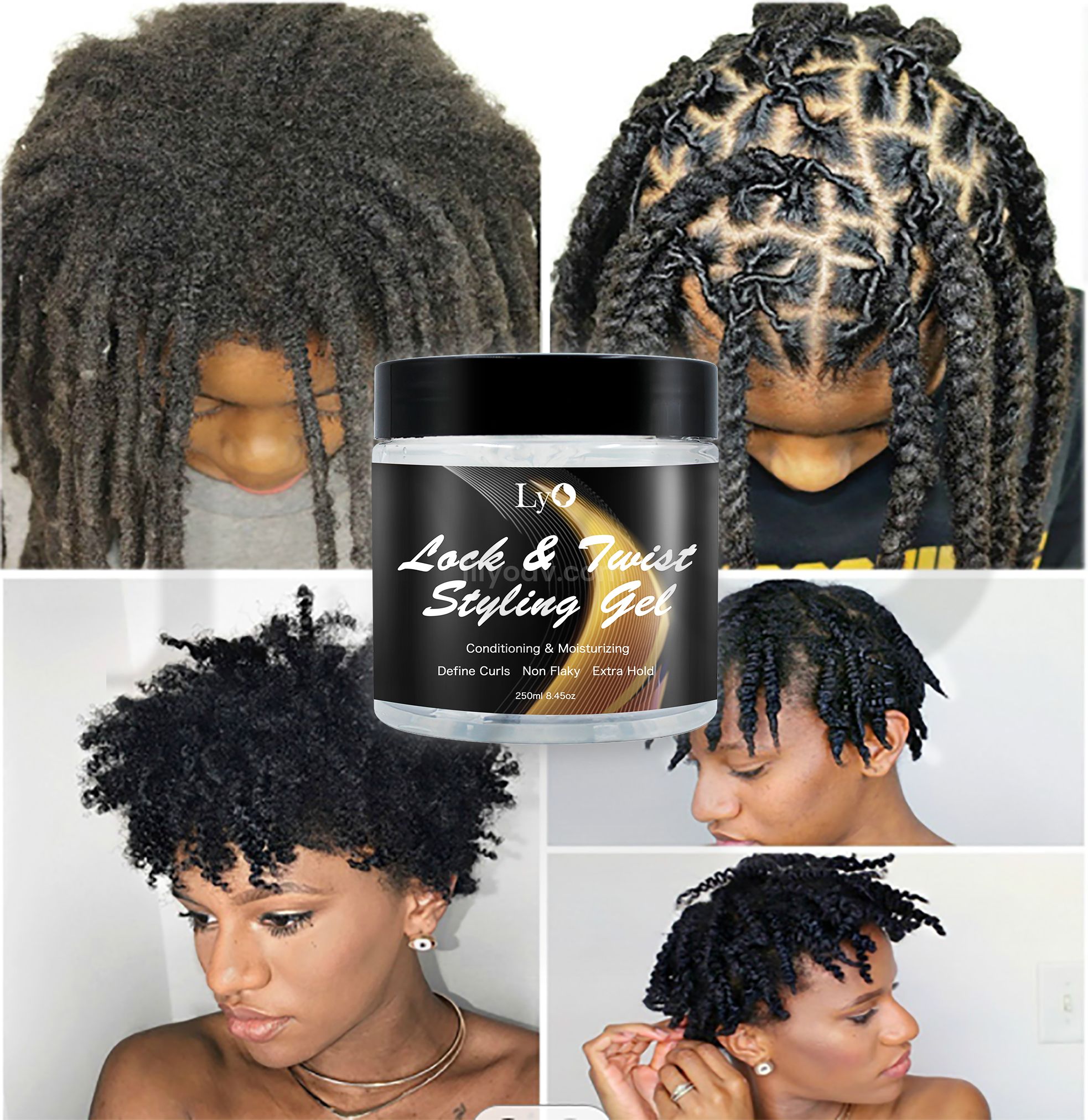 lock twist gel,best loc gel for retwist utra strong hold 250g
