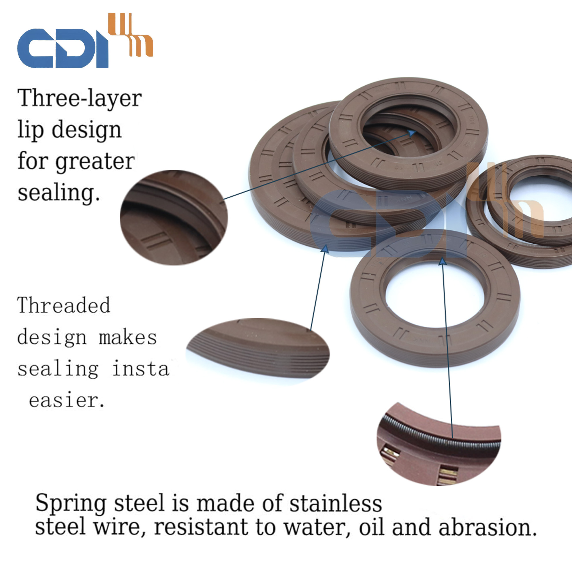 58*75*9 TG4 Skeleton Oil Seal Spring Steel