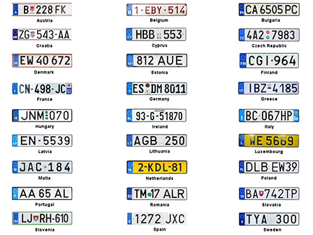 EU European Union license plate recognition ANPR Cameras ALPR Camera