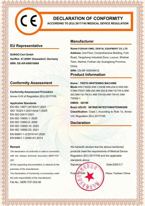 FOSHAN VIMEL DENTAL CELEBRATES NEW CE CERTIFICATIONS