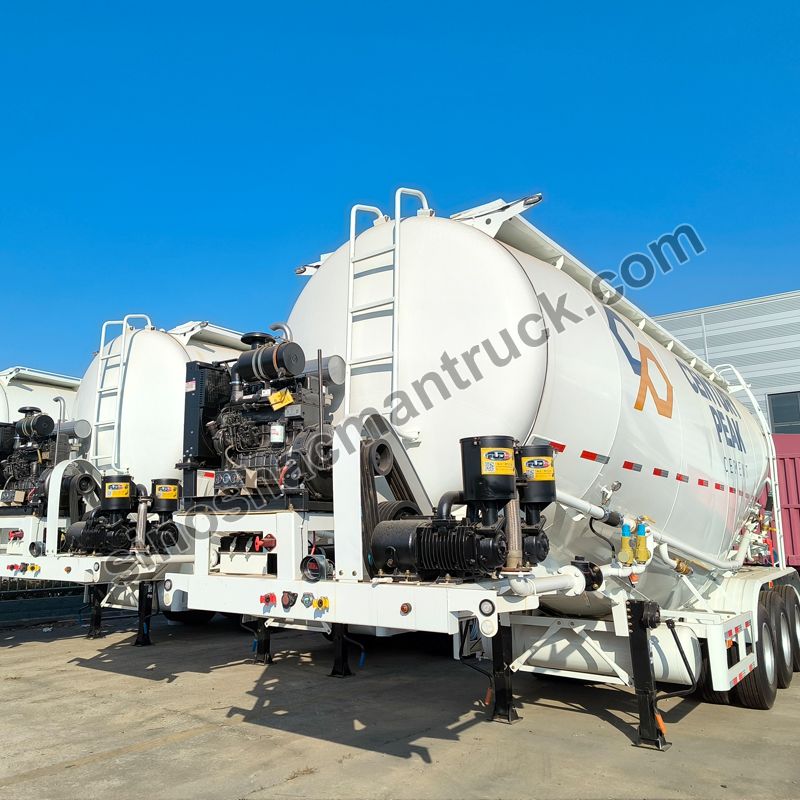 SHACMAN Carbon Steel Bulk Cement tanker trailer