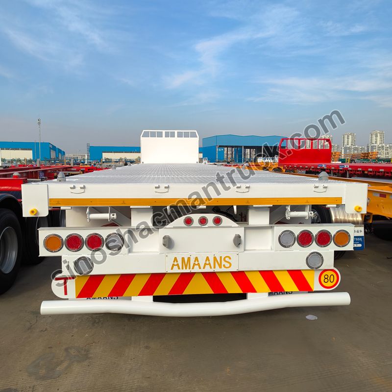 Remorque plateau à 3 essieux SHACMAN