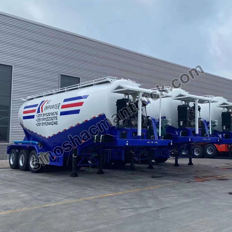 SHACMAN Carbon Steel Bulk Cement tanker trailer