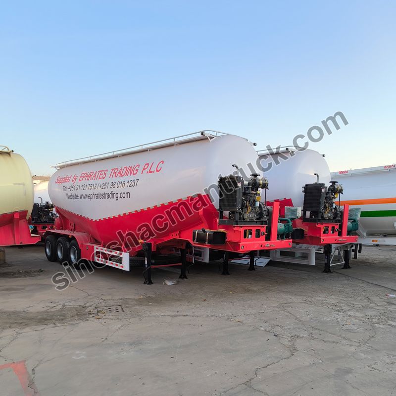 SHACMAN Carbon Steel Bulk Cement tanker trailer